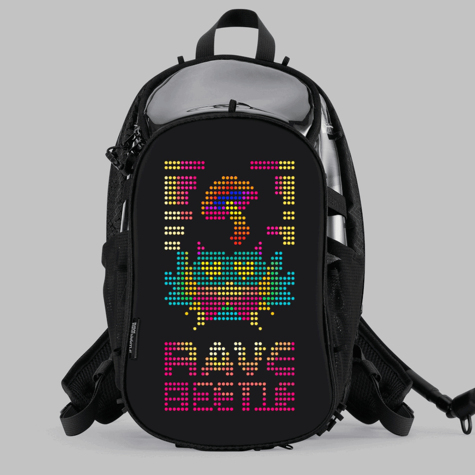 Ravebeetle Anti Theft LED Hydration Packs – Festival Backpack – RaveBeetle
